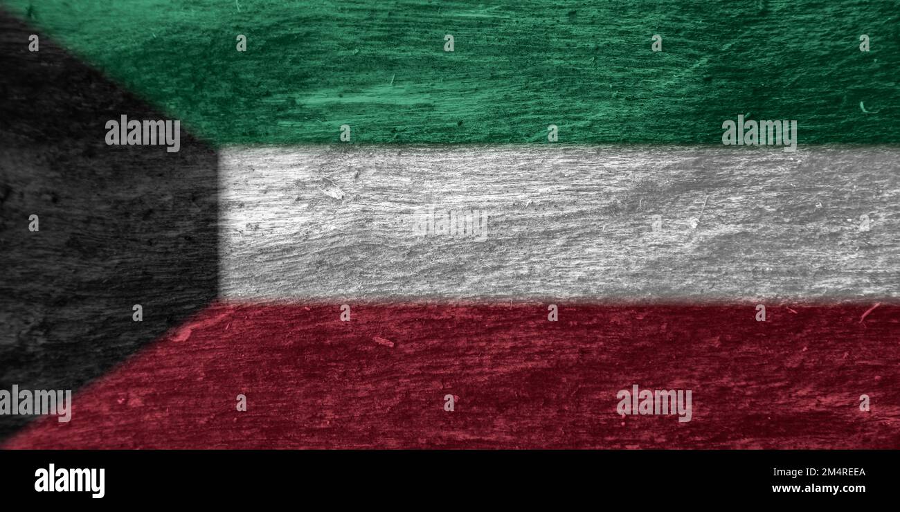 kuwait flag texture as background Stock Photo - Alamy