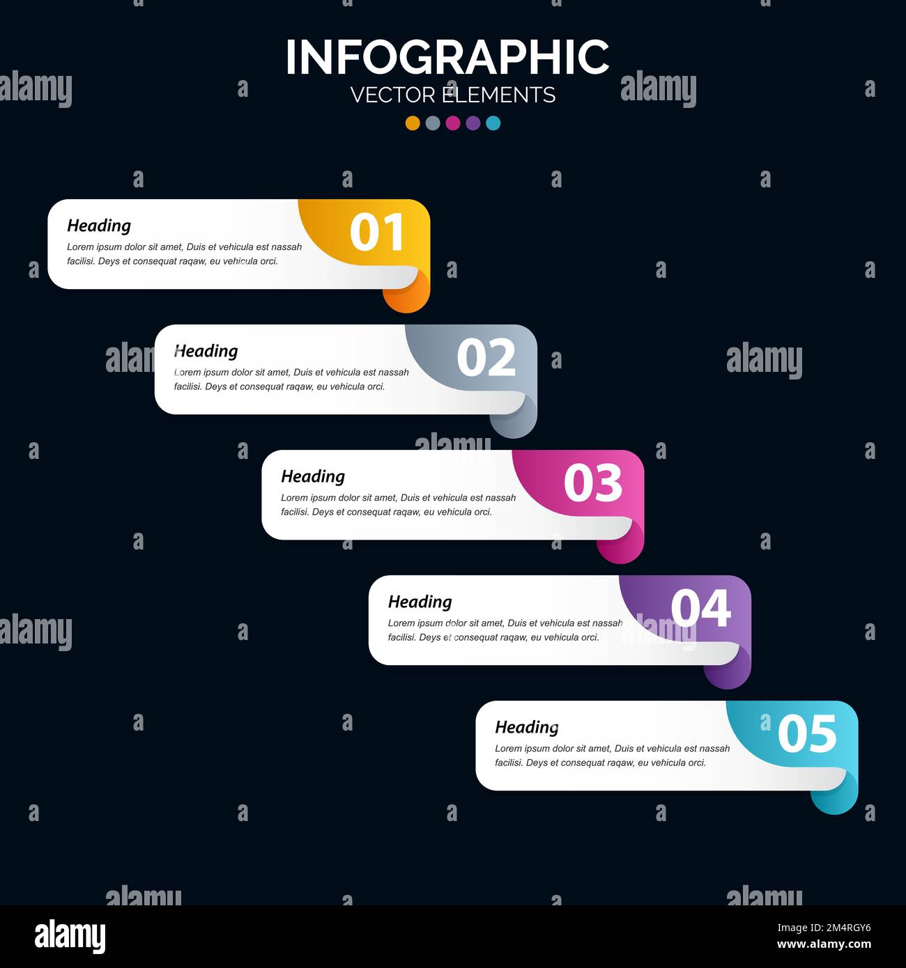 5 Option Infographics diagram annual report web design Business concept ...