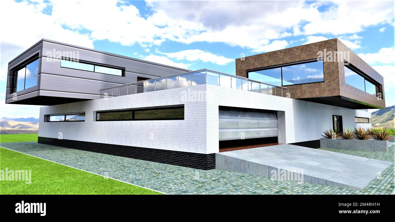 A modern, uncluttered project of a suburban family home, finished with ...