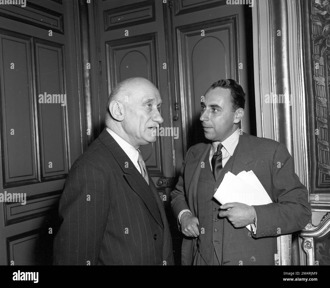 Schuman Plan Treaty Signed. Photographs of Marshall Plan Programs ...