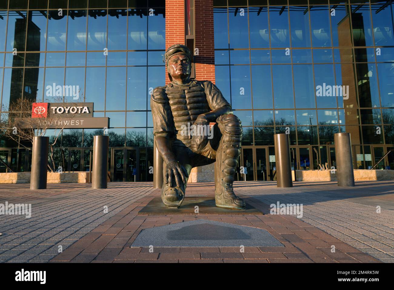 A statue of former Texas Rangers catch Ivan Rodriguez aka Pudge at ...