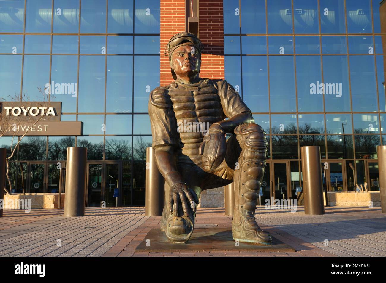 A statue of former Texas Rangers catch Ivan Rodriguez aka Pudge at ...