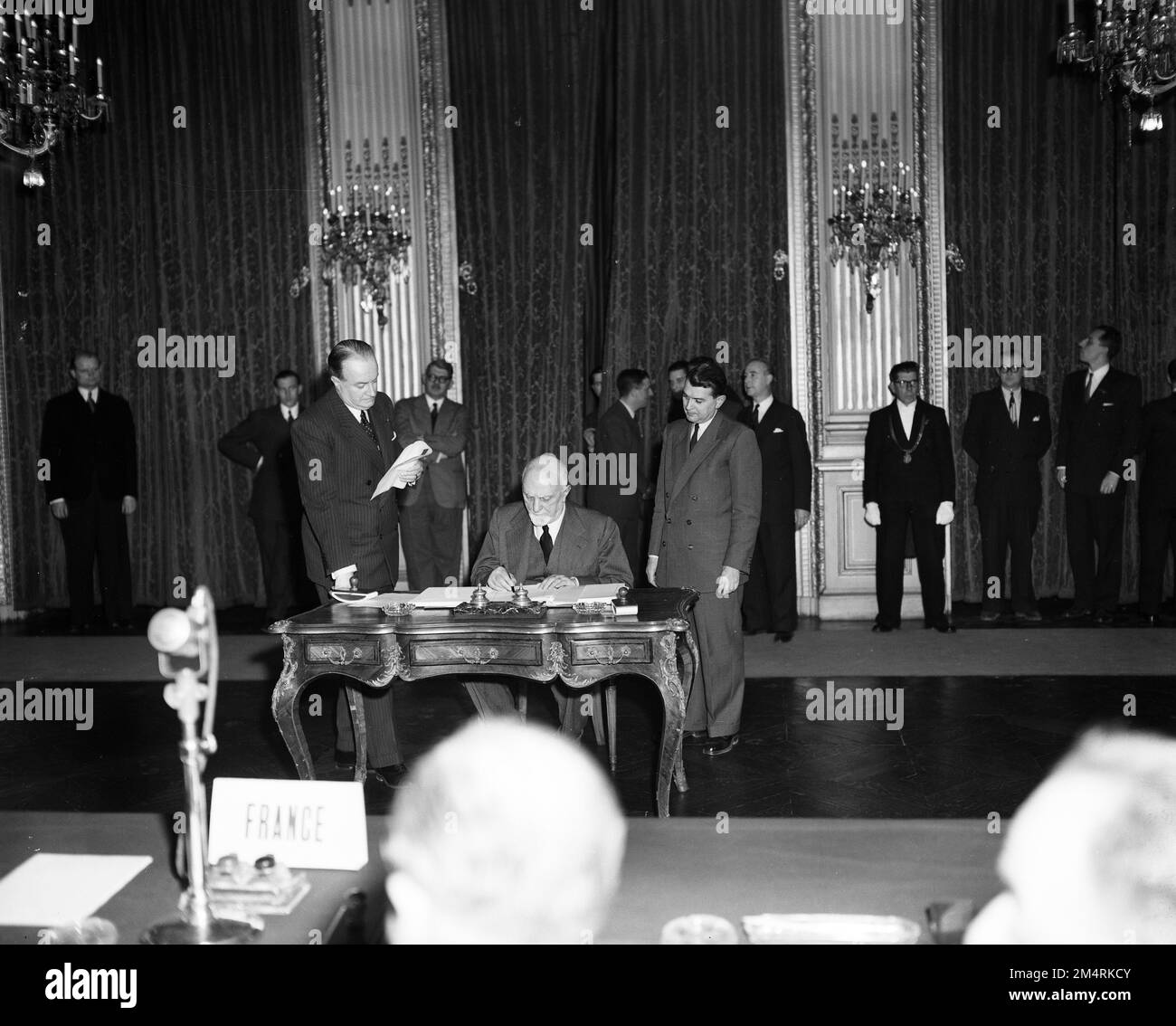 Schuman Plan Treaty Signed. Photographs of Marshall Plan Programs ...