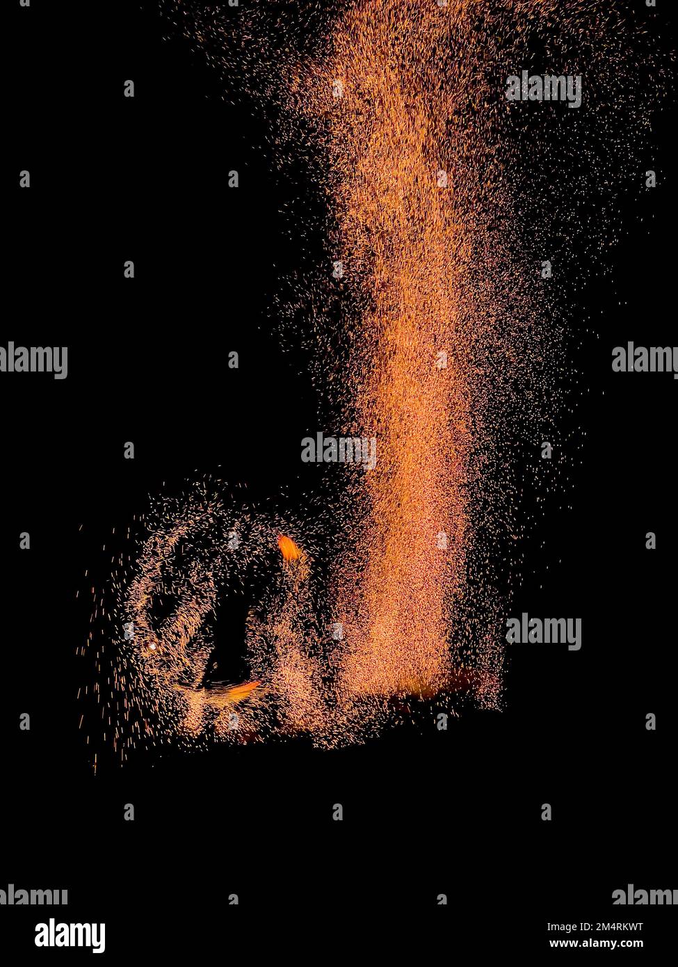 Fire artist at fire show Stock Photo - Alamy