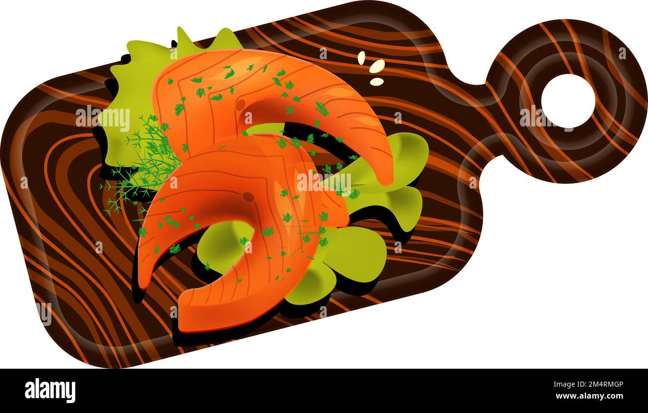 Raw uncooked trout fish Stock Vector Images - Alamy