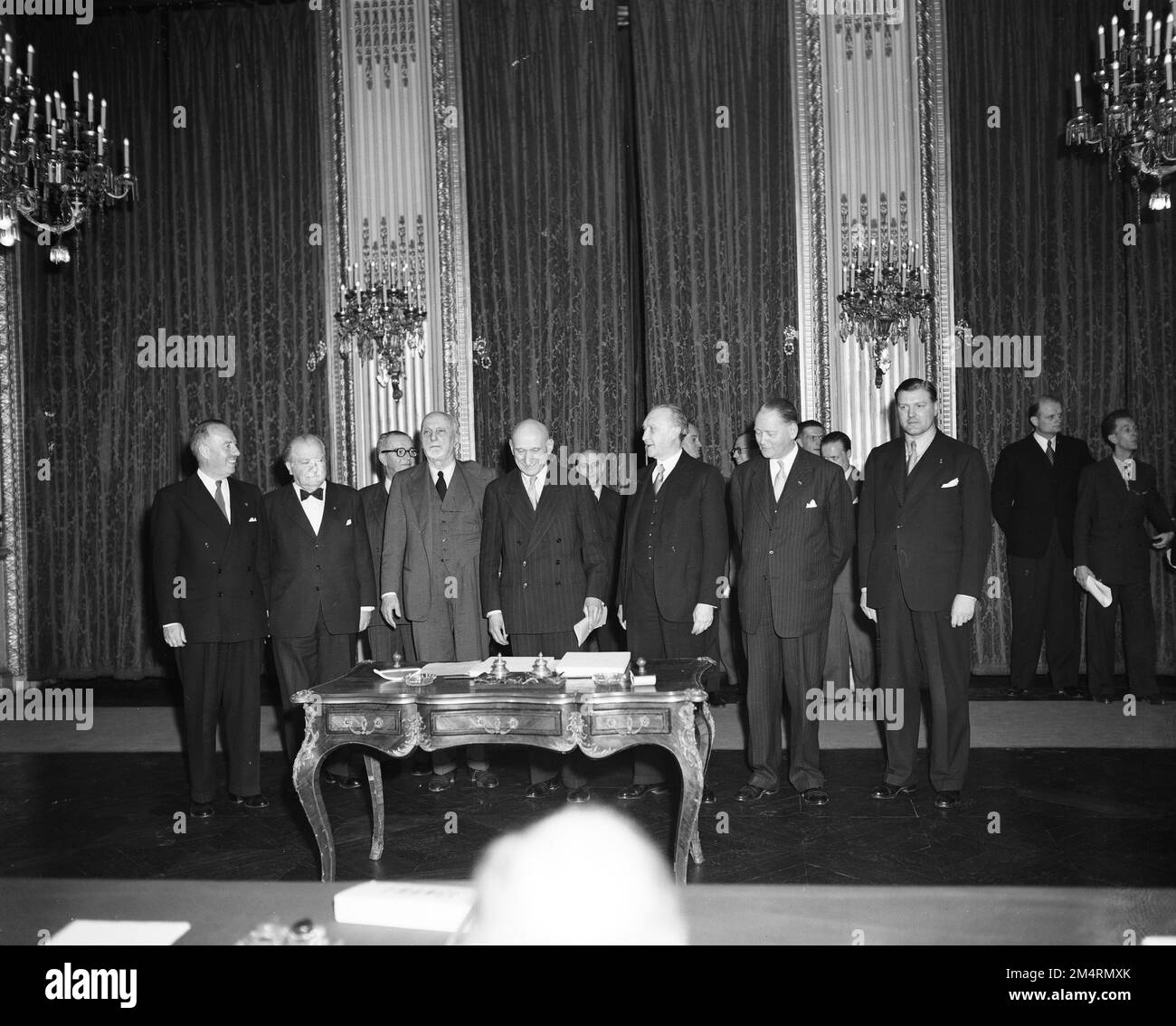 Schuman Plan Treaty Signed. Photographs of Marshall Plan Programs ...