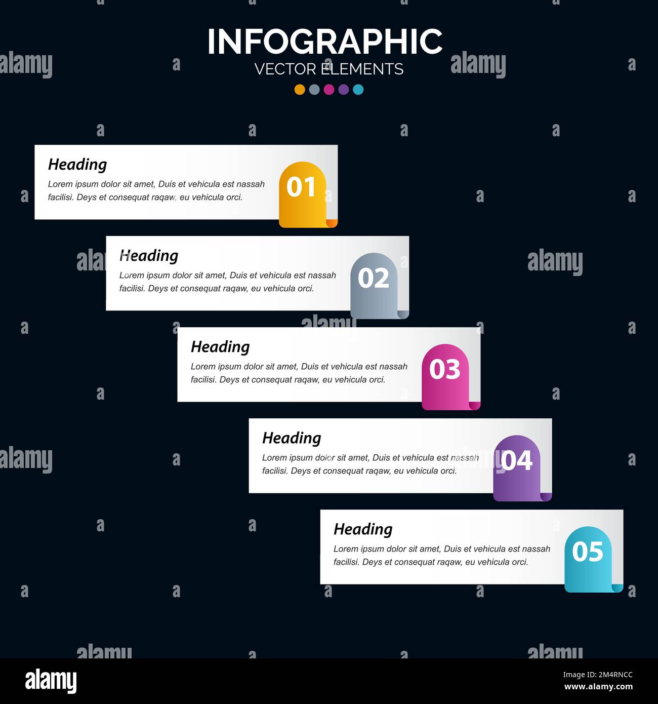 5 Option Infographics diagram annual report web design Business concept ...