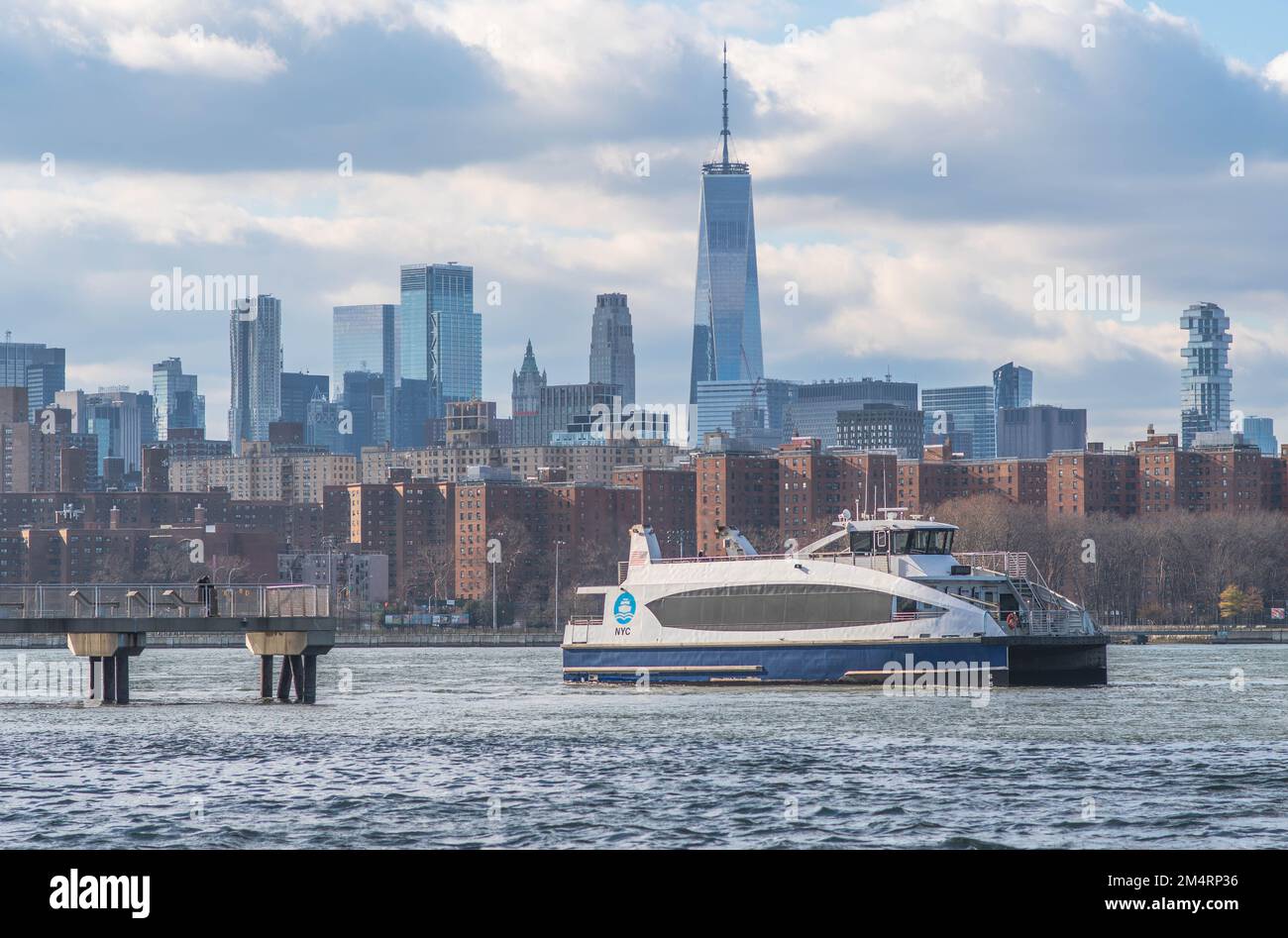 NYC and NJ skyline buildings detail backgrounds copy space long ...