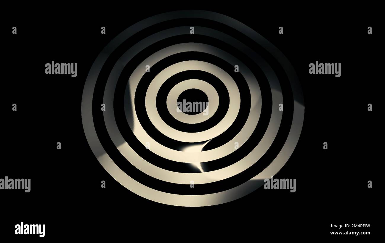 Background with target rings. Motion. Circle of rings on black ...