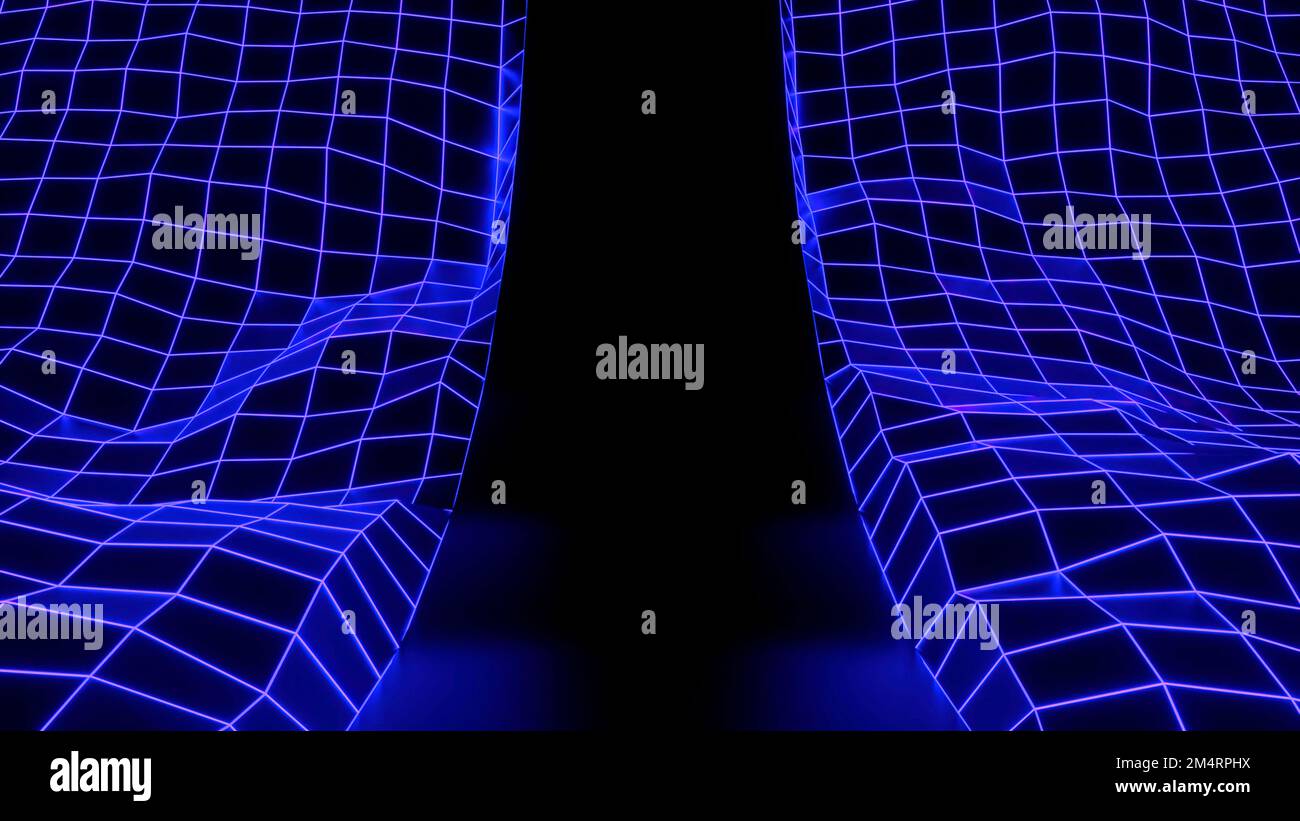 Blue bright background with cobwebs . Design. Bright grids in animation ...