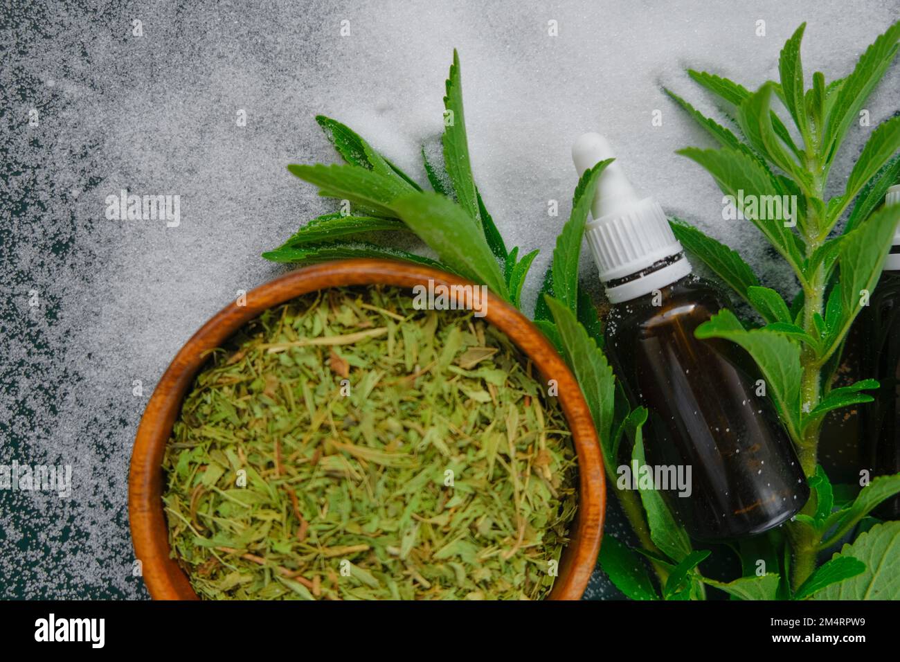 Stevia rebaudiana.sweet leaf sugar substitute.Dietary, vegan food ...