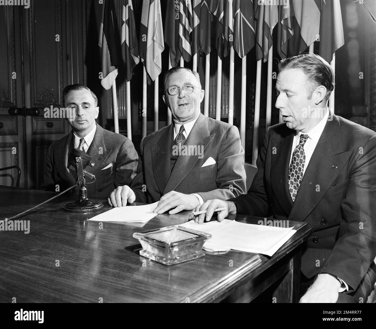 Ambassador M. Katz with Charles Wilson and Andrew Birding, April 30 ...
