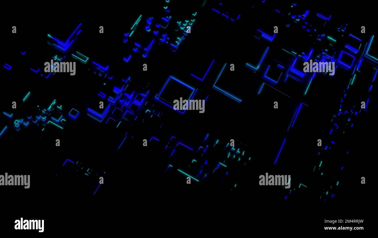 Dark background with backlight. Design.Yellow and blue outline with ...