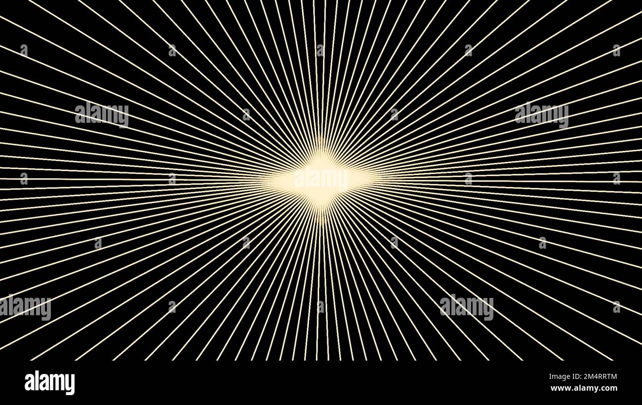 Black background. Design. Bright animation on which yellow and white stripes create patterns ...