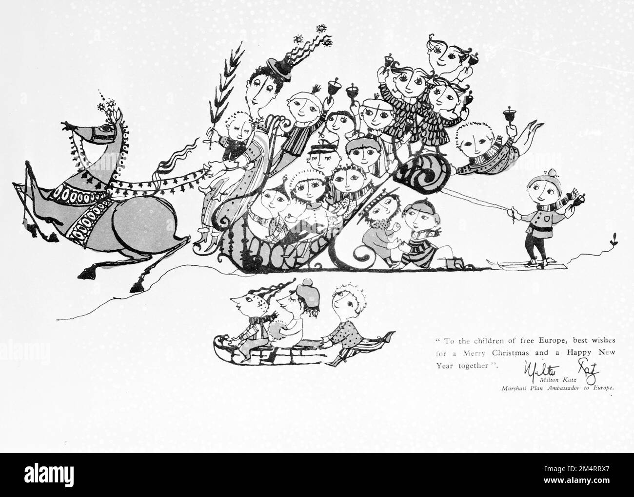 Christmas Card of Ambassador katz. Photographs of Marshall Plan ...