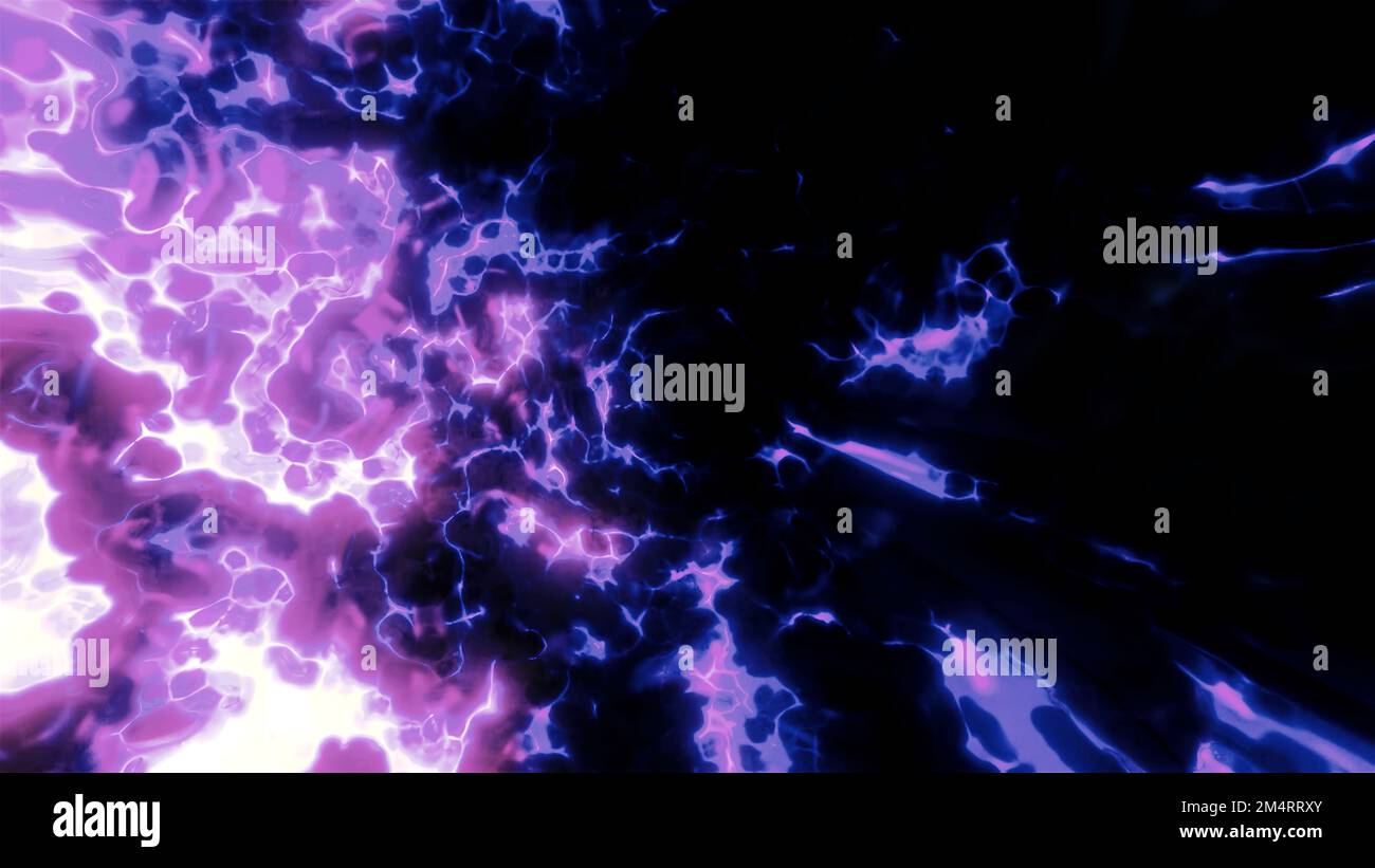 Bright glowing tunnel with plasma pattern. Motion. Rotating tunnel with ...