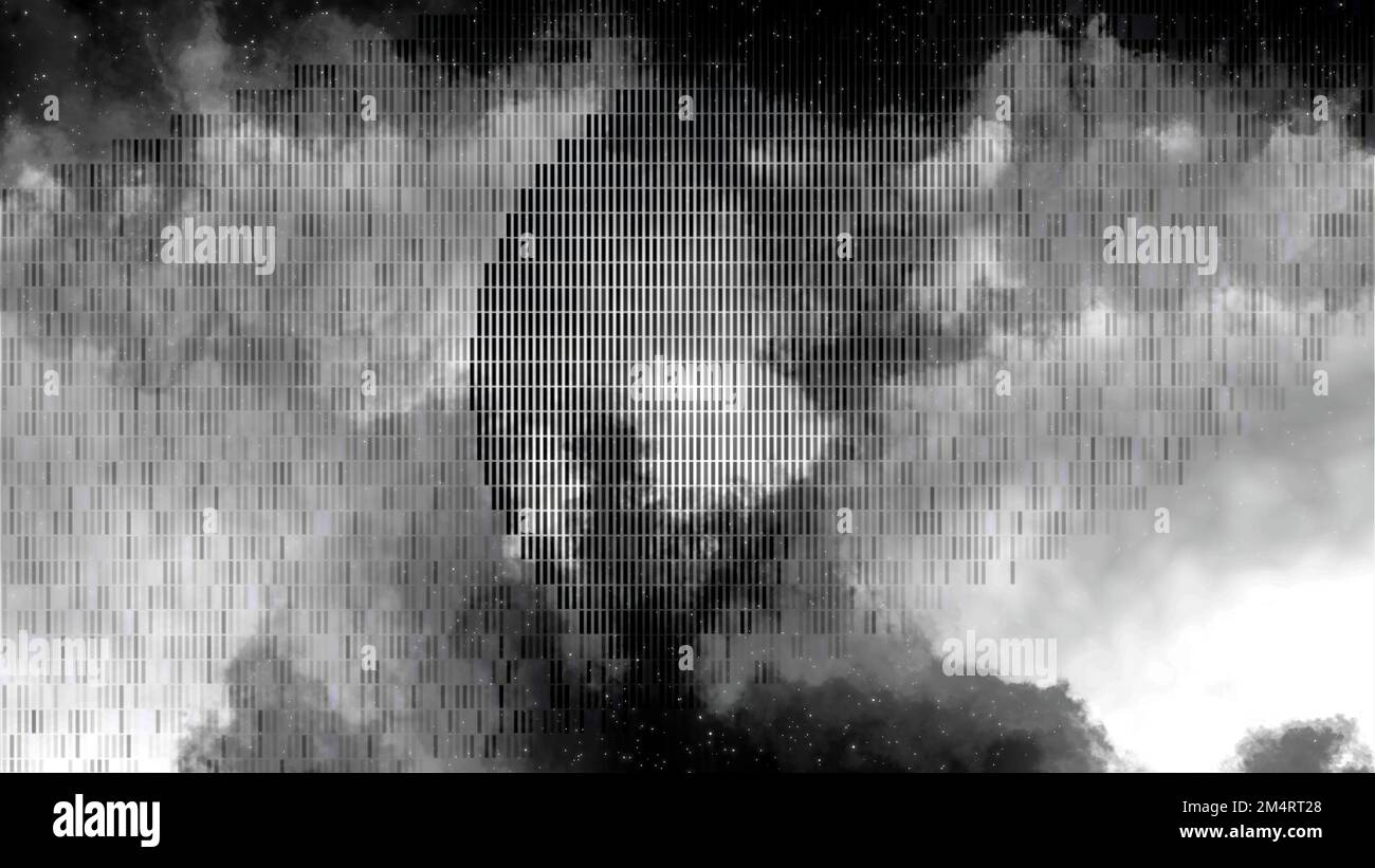 Gray-white background. Motion.Pixel blurry animation with gray colors ...