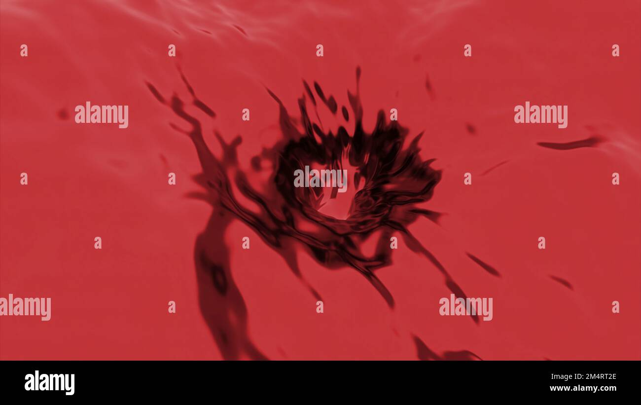 Moving flow of colored liquid with glare. Design. Animation with moving ...