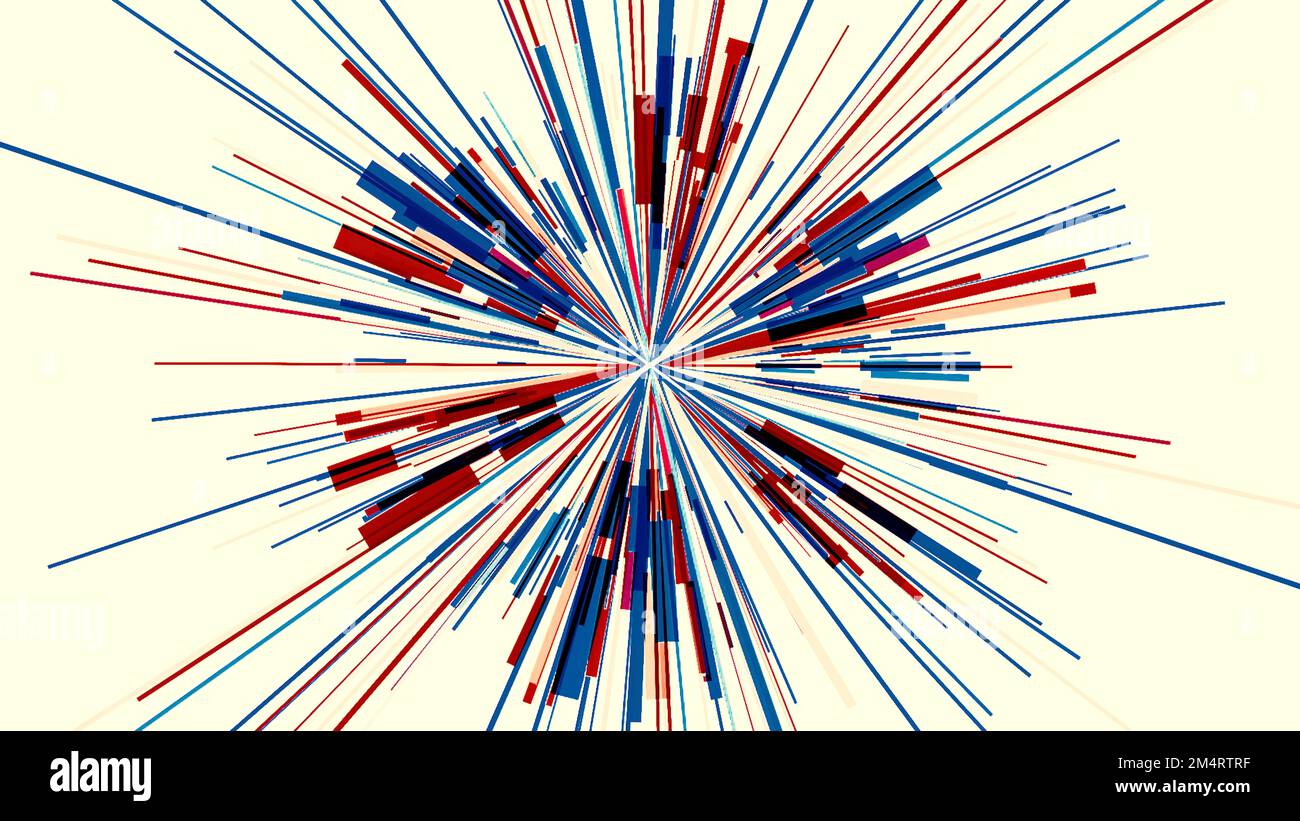 White Background Motion Multi Colored Lines Of Different Sizes In The Animation Rotating