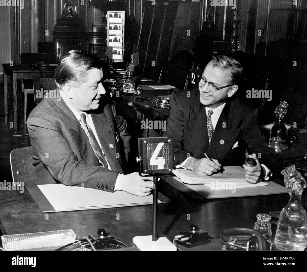 UNESCO Conference - Paris Nov 12, 1952. Photographs of Marshall Plan ...