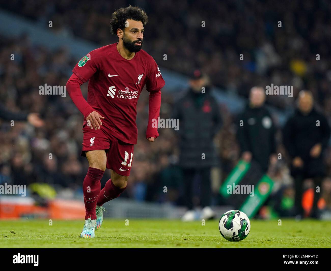 Manchester, England, 22nd December 2022. Mohamed Salah of Liverpool ...