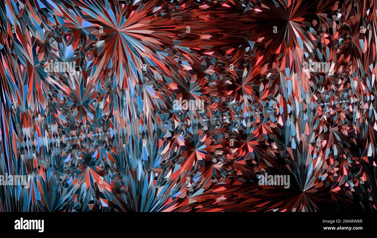 Kaleidoscopic moving glass surface of fractal mosaic tiles. Design ...