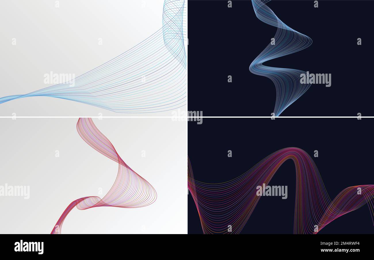 Add visual appeal to your presentations with these abstract waving line ...