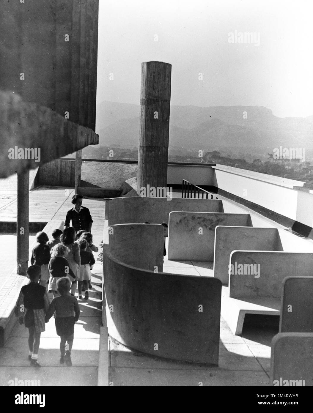 Corbusier Building. Photographs of Marshall Plan Programs, Exhibits ...