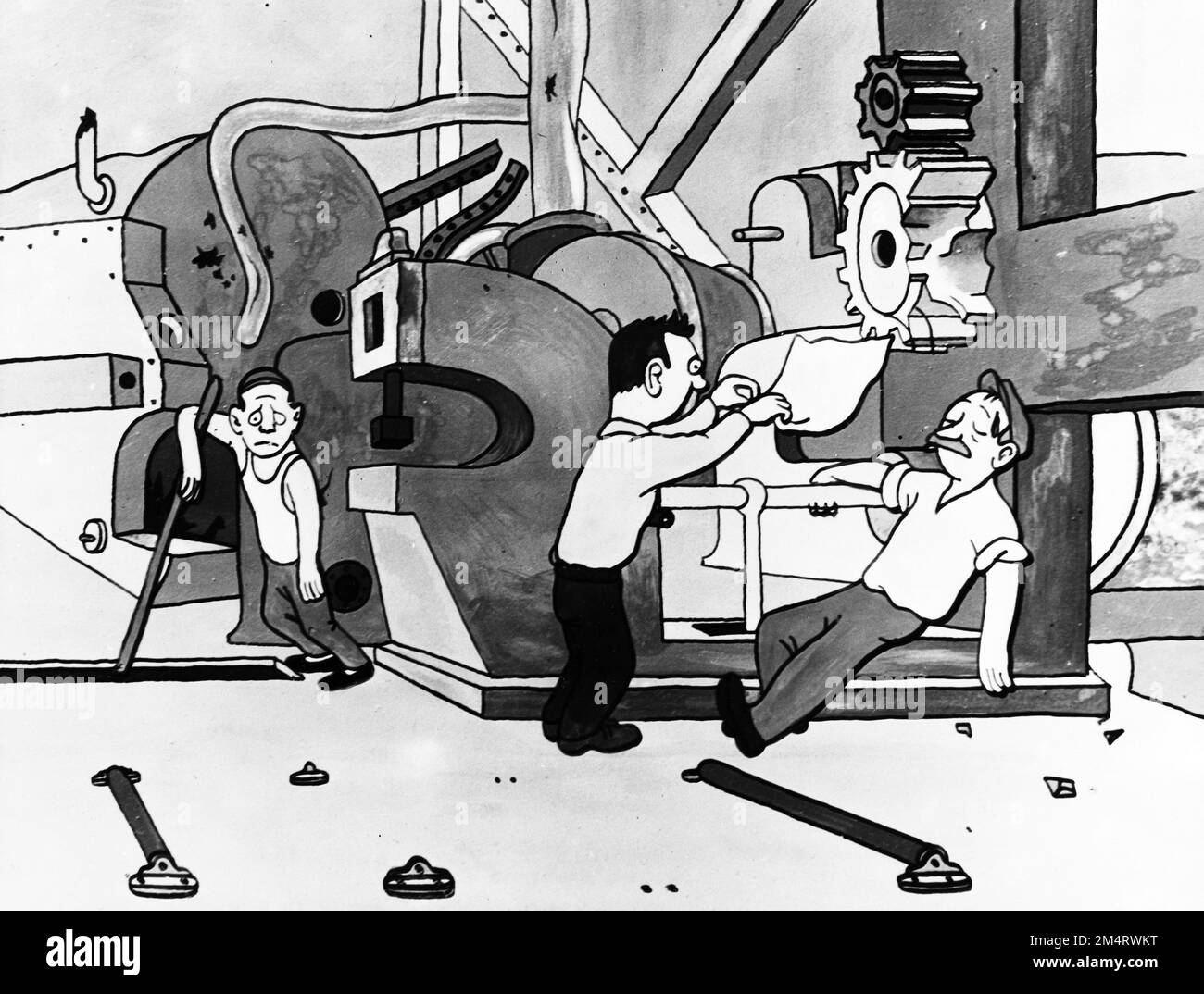 Stills from Cartoon film "A Story of Recovery". Photographs of Marshall ...