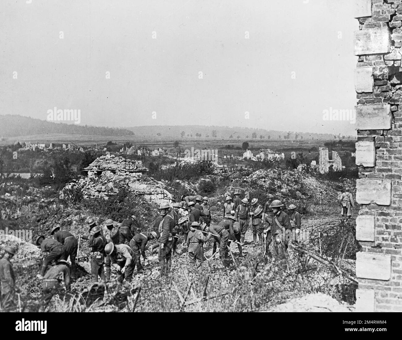 US Participation in World War I, French Battlefields. Photographs of ...