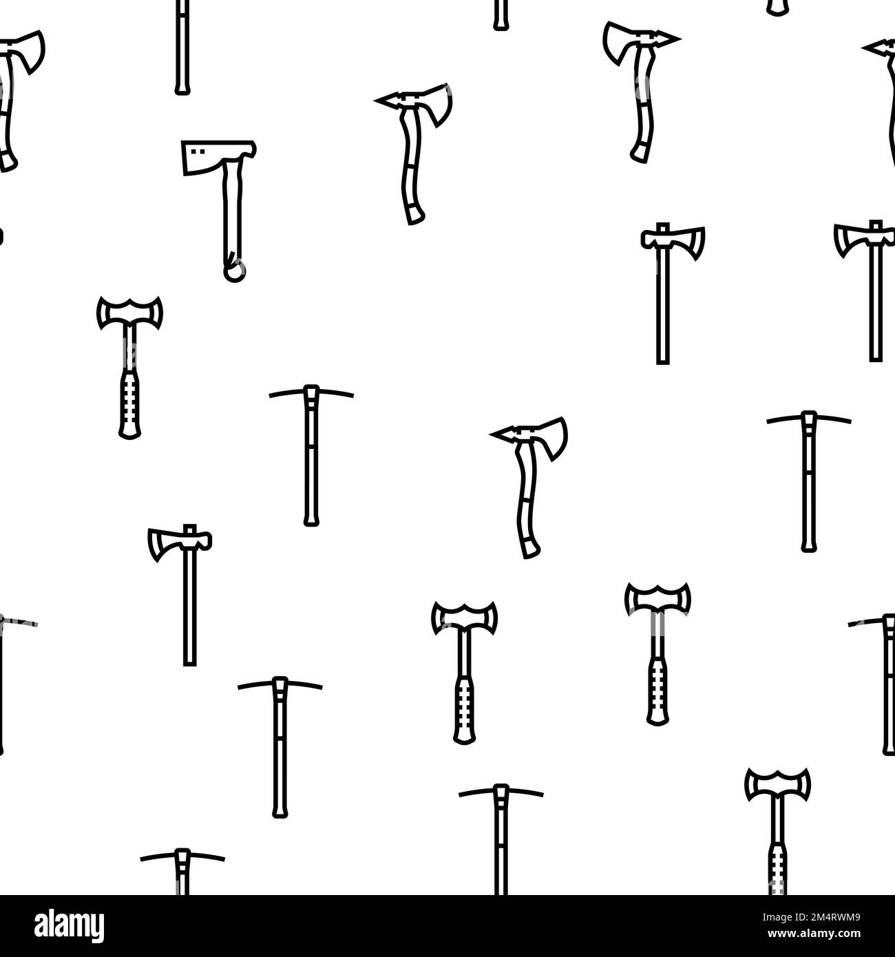 axe ax hatchet wood weapon vector seamless pattern Stock Vector Image ...