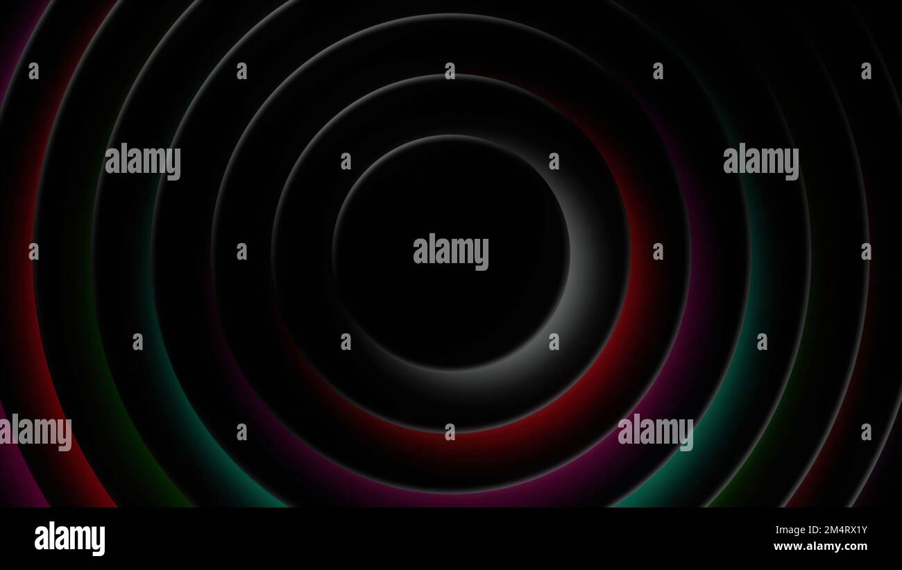 Abstract pulsating rings motion graphic background. Motion. Colorful ...