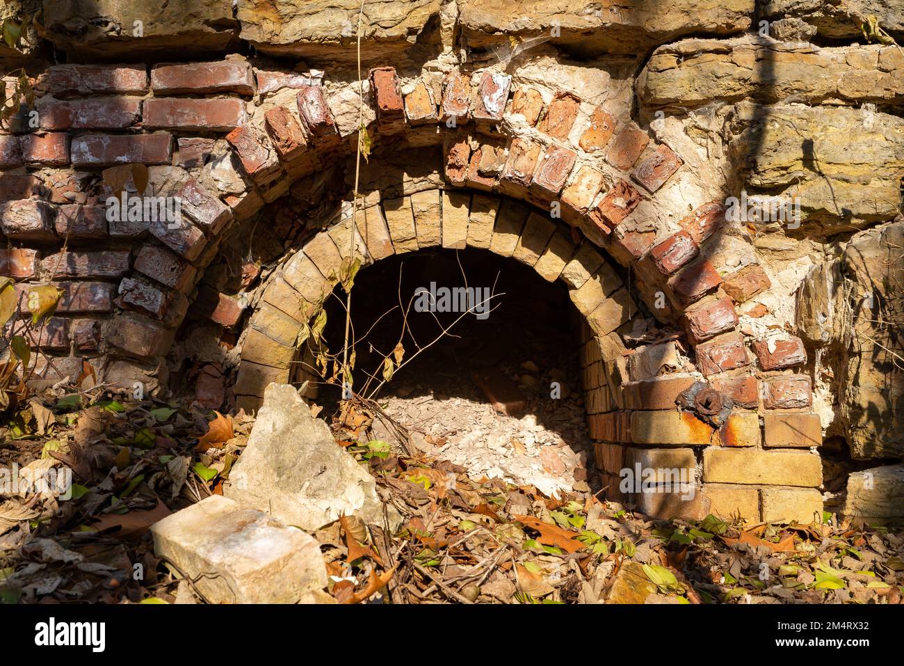 Abandoned ruins of old brick kilns at Pecumsaugan Creek and The ...