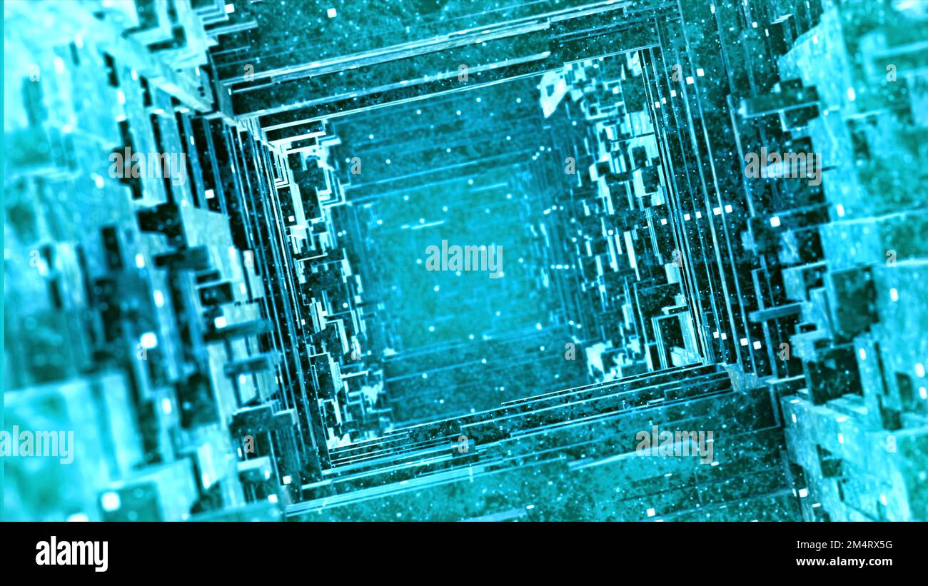 Abstract construction background looking like endless corridor of ...