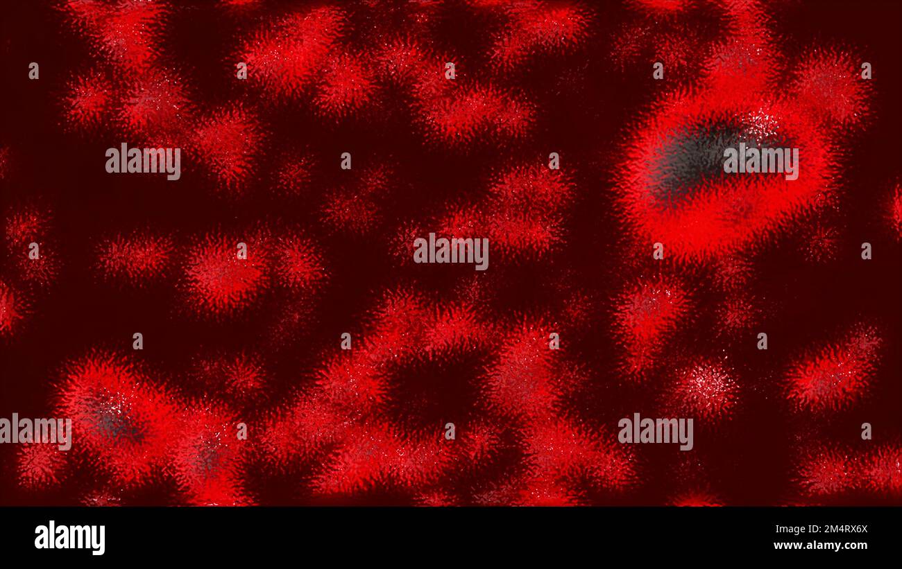 Abstract medicine and biology concept, blood under microscope. Motion ...