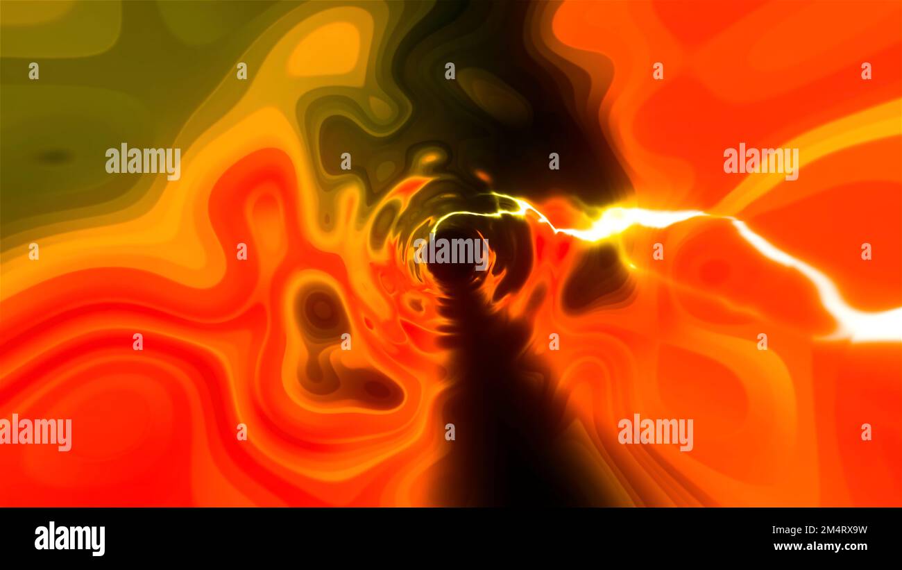 Abstract visualization of hallucinations in a tunnel form. Motion ...