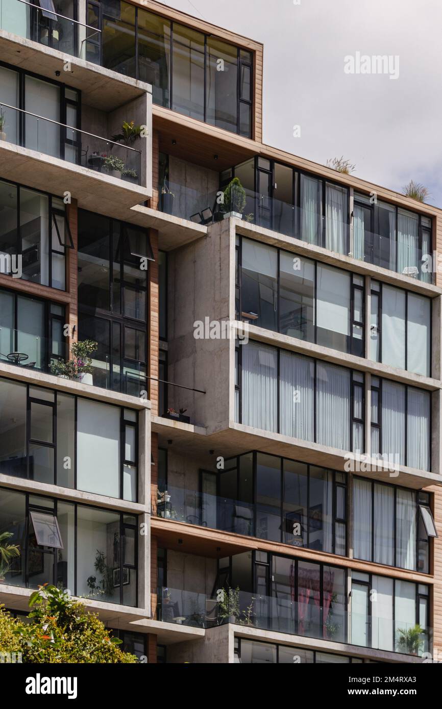 A closeup view of a beautiful architectural details of a modern ...