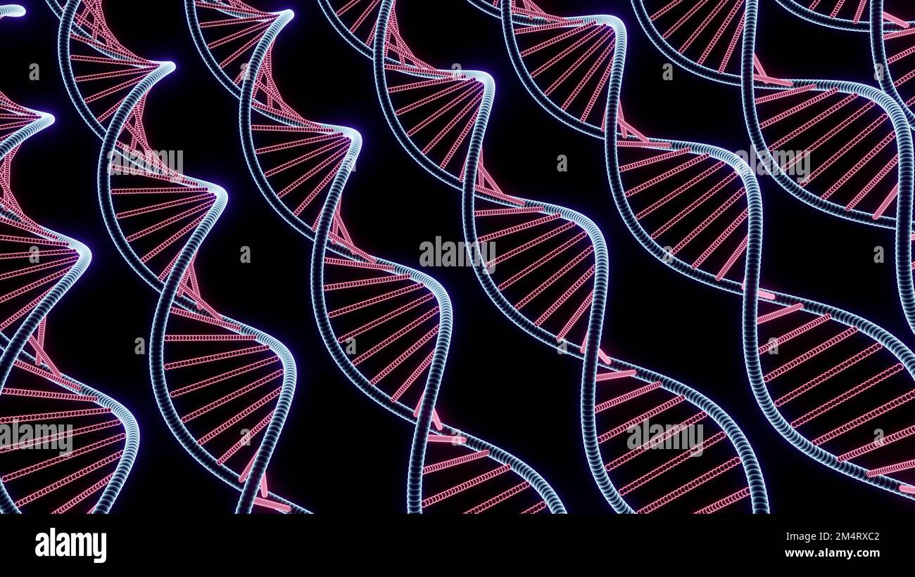 Digital illustration of the DNA structure, double helix. Design ...