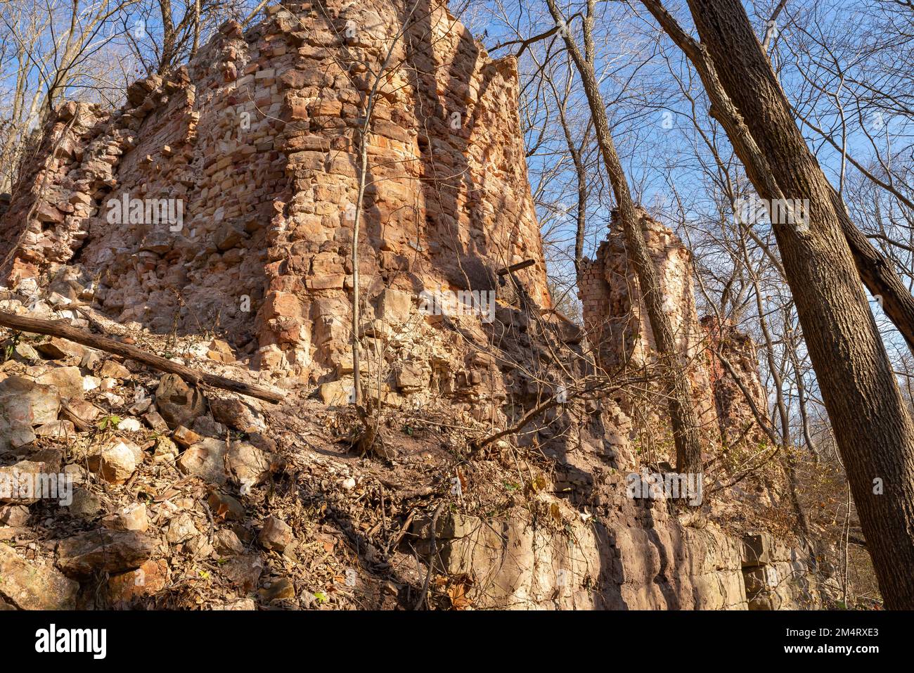 Abandoned ruins of old brick kilns at Pecumsaugan Creek and The ...