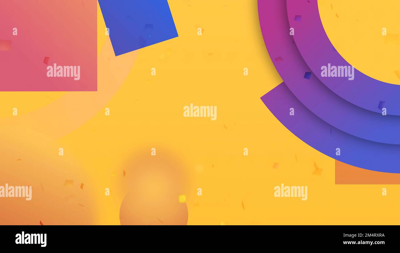 Screensaver with geometric shapes. Motion. Beautiful colorful figures ...