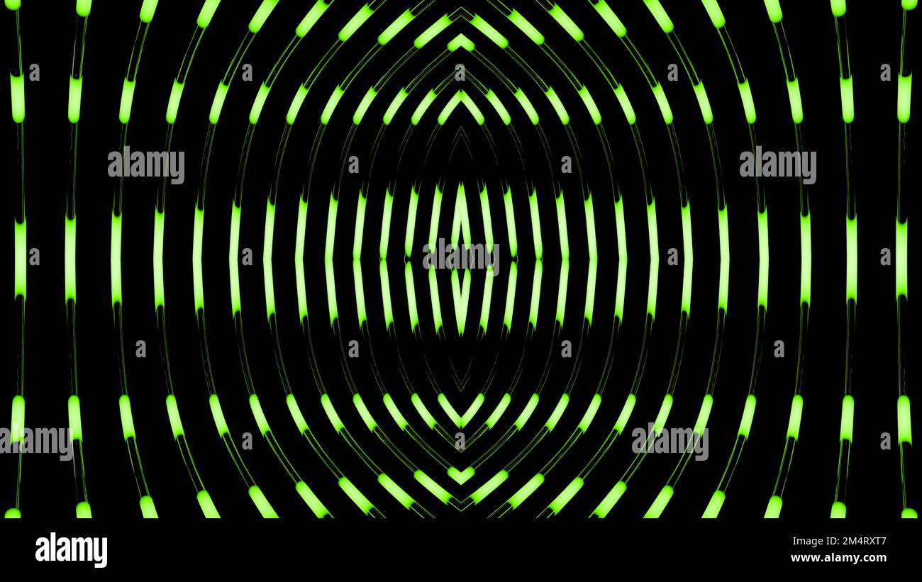 Neon futuristic pattern with moving lines. Design. Oval neon pattern ...