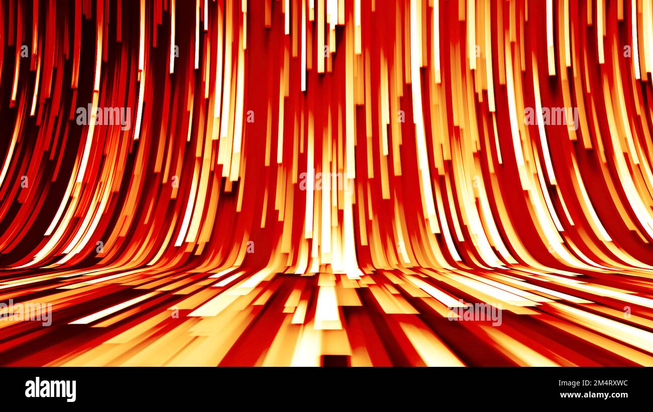 Background of moving curved stream of lines. Motion. Lines move in ...