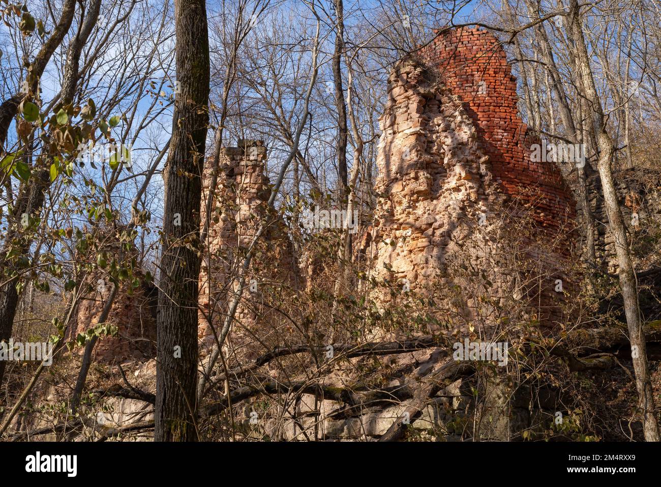 Abandoned ruins of old brick kilns at Pecumsaugan Creek and The ...