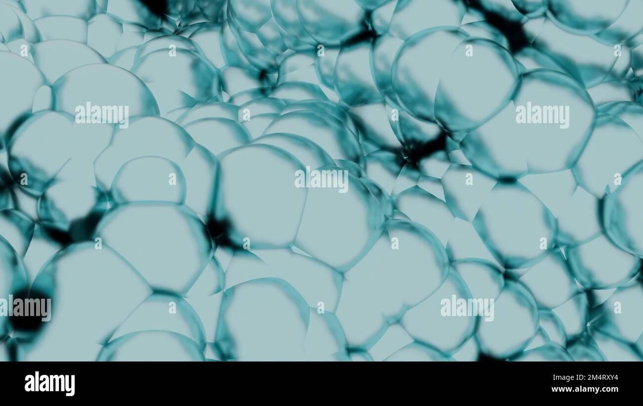 Bubbling 3d bubbles. Design. Boiling mass of bubbles in 3d animation ...