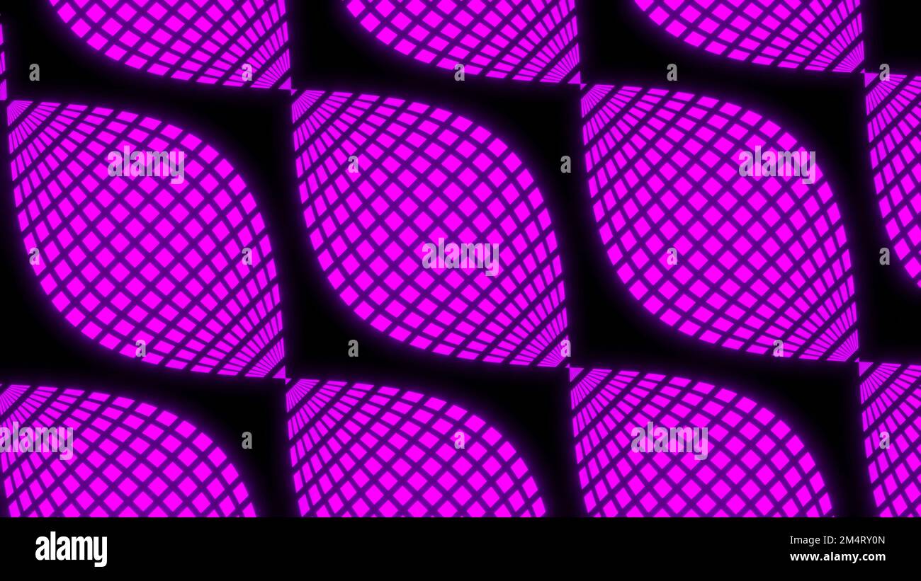 Moving pattern with retro 3d lines. Design. Abstract floral lines move ...