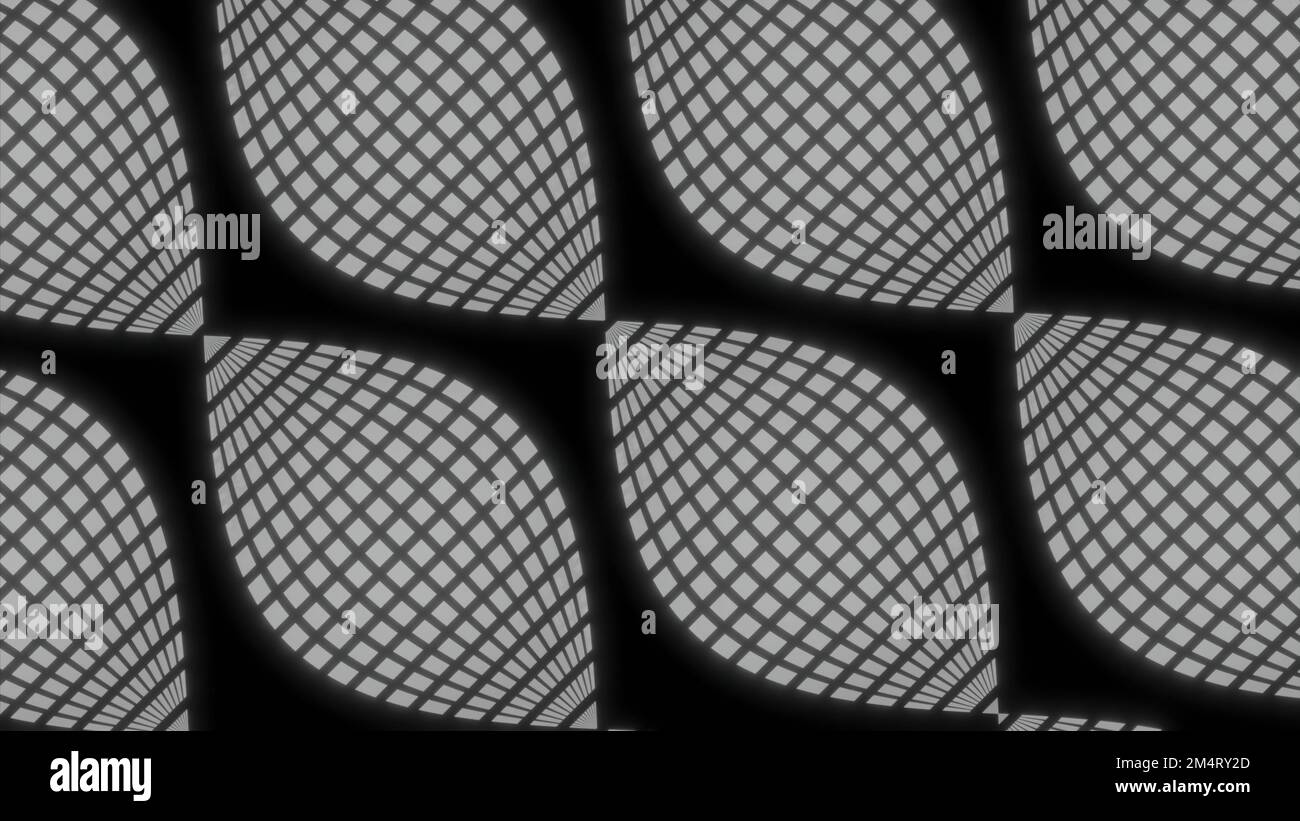 Moving pattern with retro 3d lines. Design. Abstract floral lines move ...