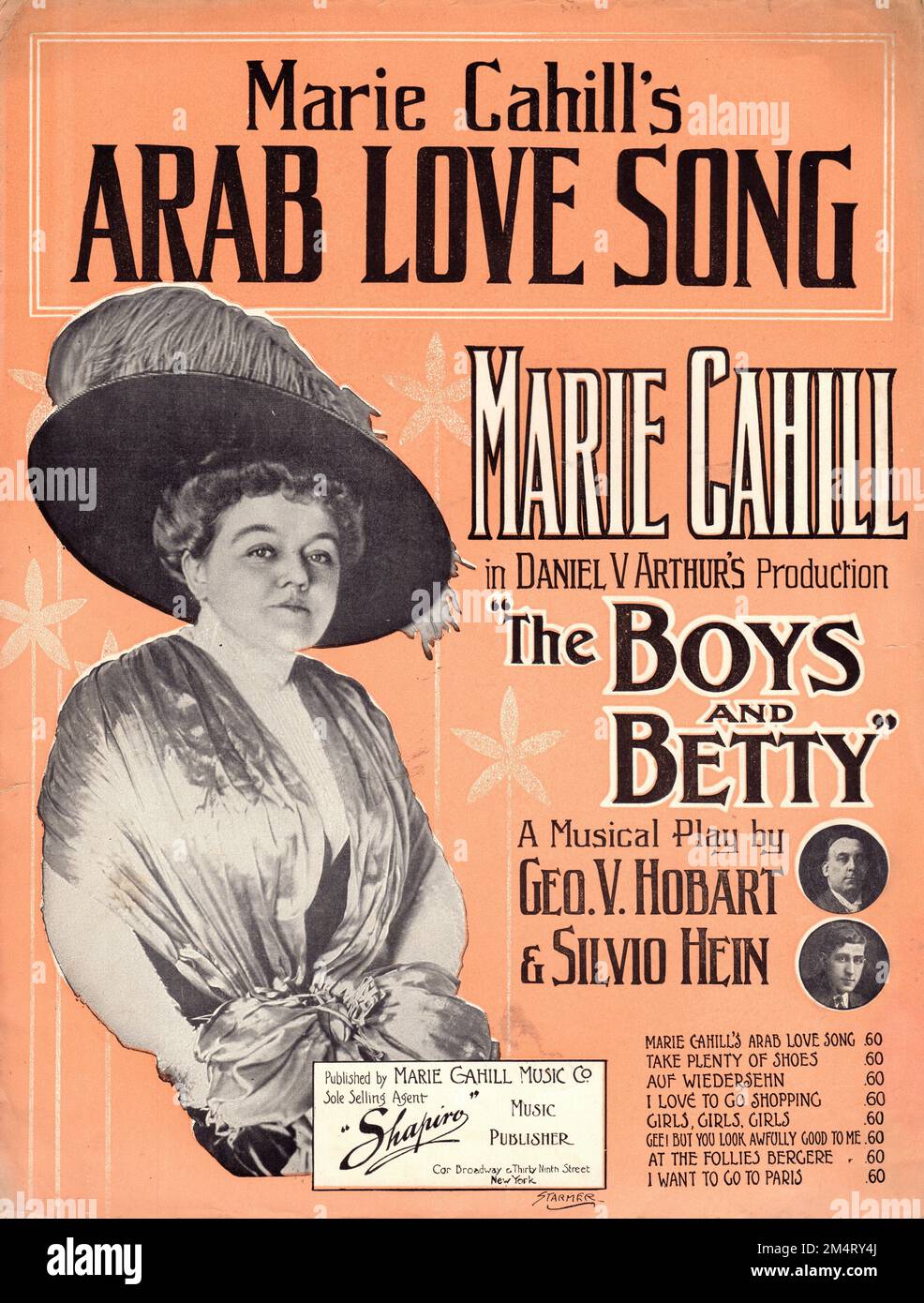 Arab Love Song, 1908 Broadway sheet music Stock Photo - Alamy