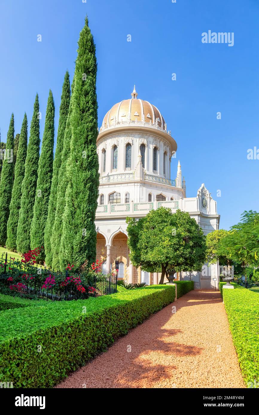Bahai Gardens in Haifa, Israel. Tourist Attraction Stock Photo - Alamy