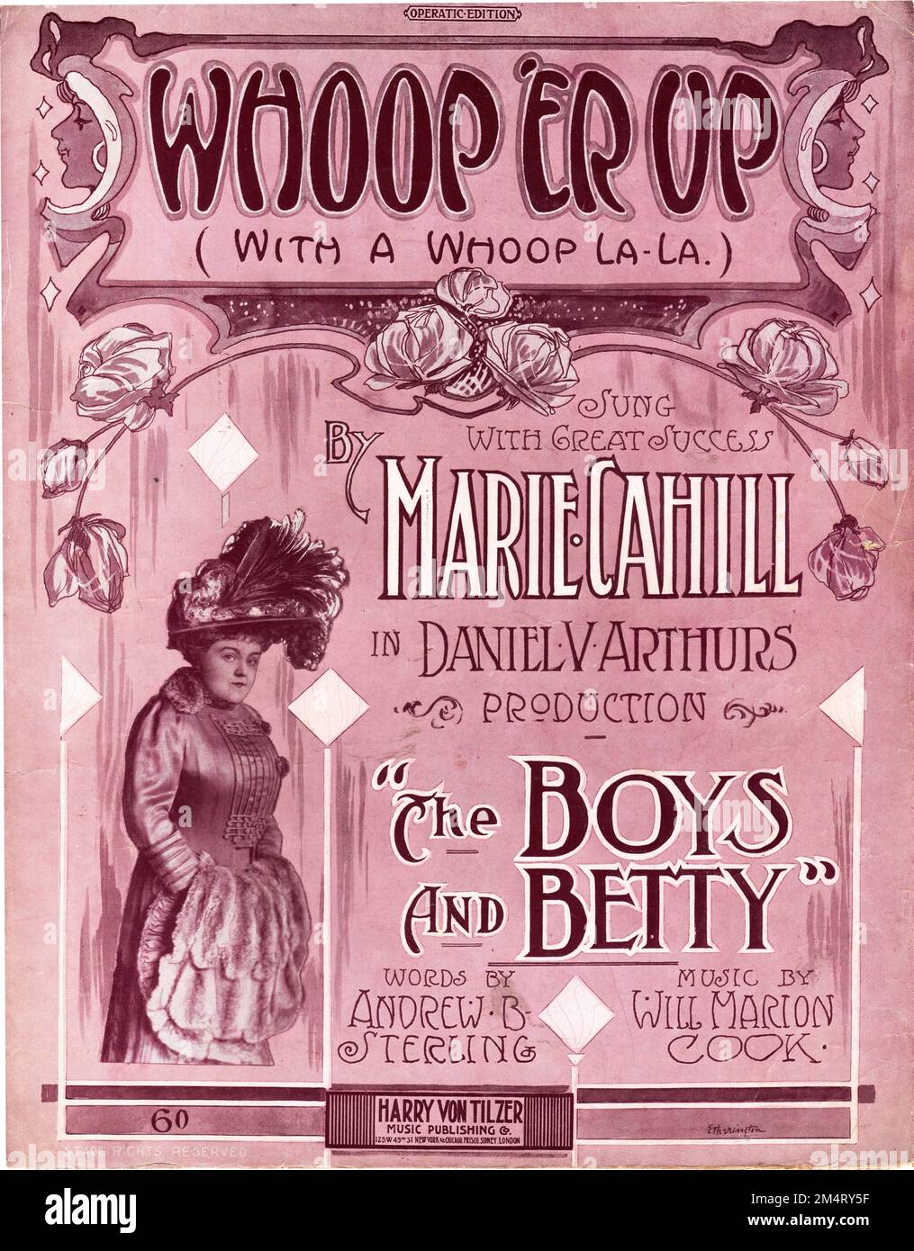 Whoop 'er Up, 1910 African American composed sheet music Stock Photo ...