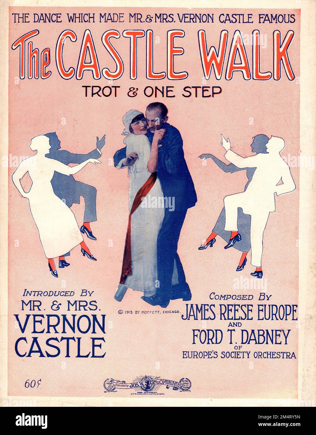 The Castle Walk Trot & One Step, 1914 African American composed sheet ...